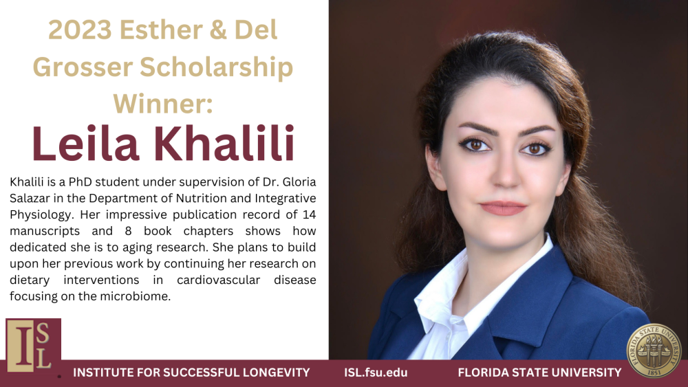 Congratulations to the 2023 Esther & Del Grosser Scholarship Winner- Leila Khalili | The ...